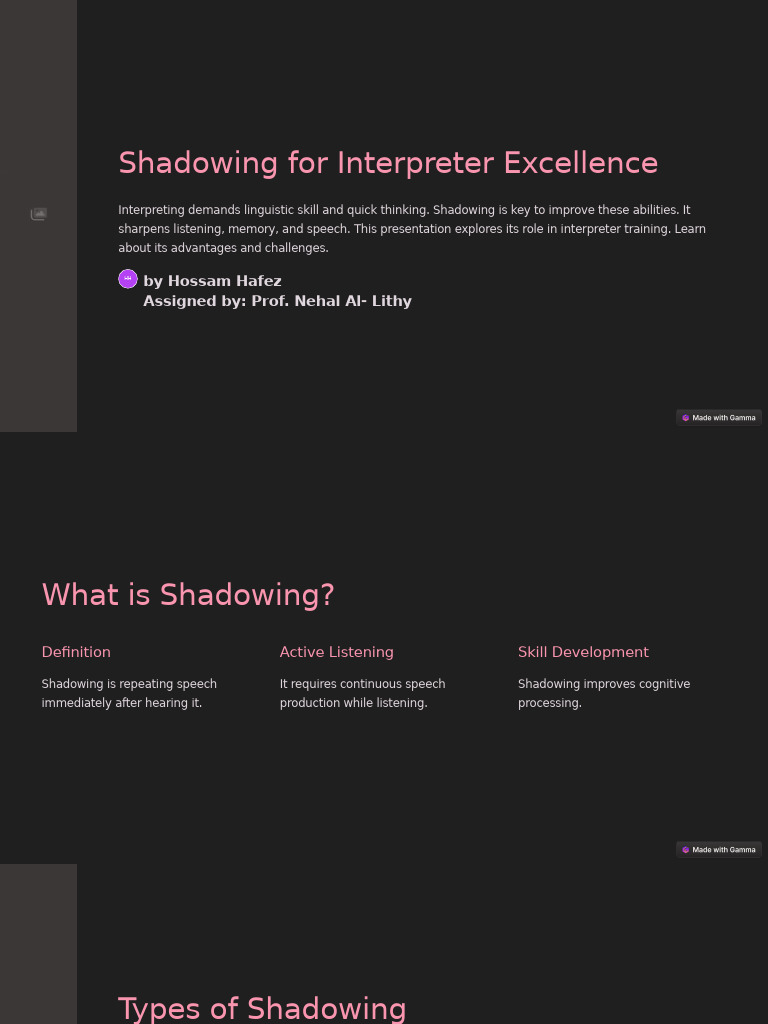 Shadowing for Interpreter Excellence | PDF