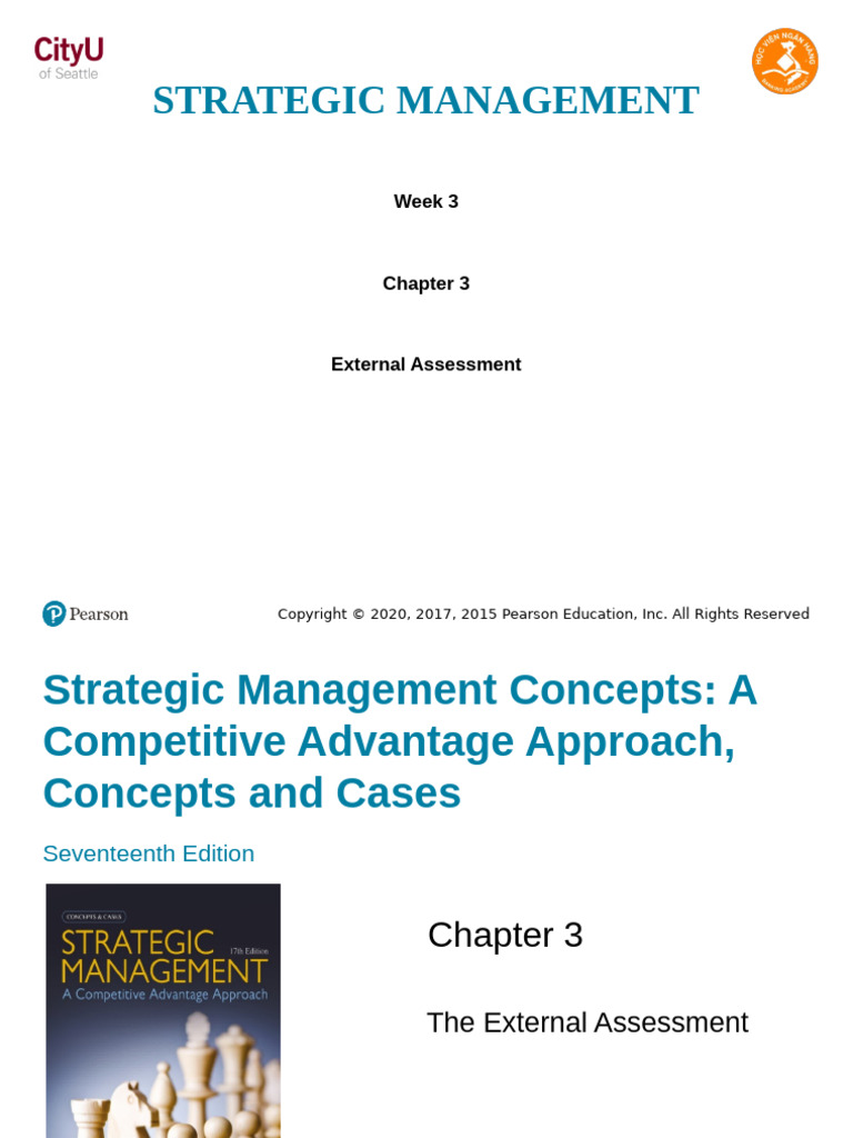 Week 3 - Lecture Slides - Chapter 3 - External Assessment | PDF | Strategic Management | Competition