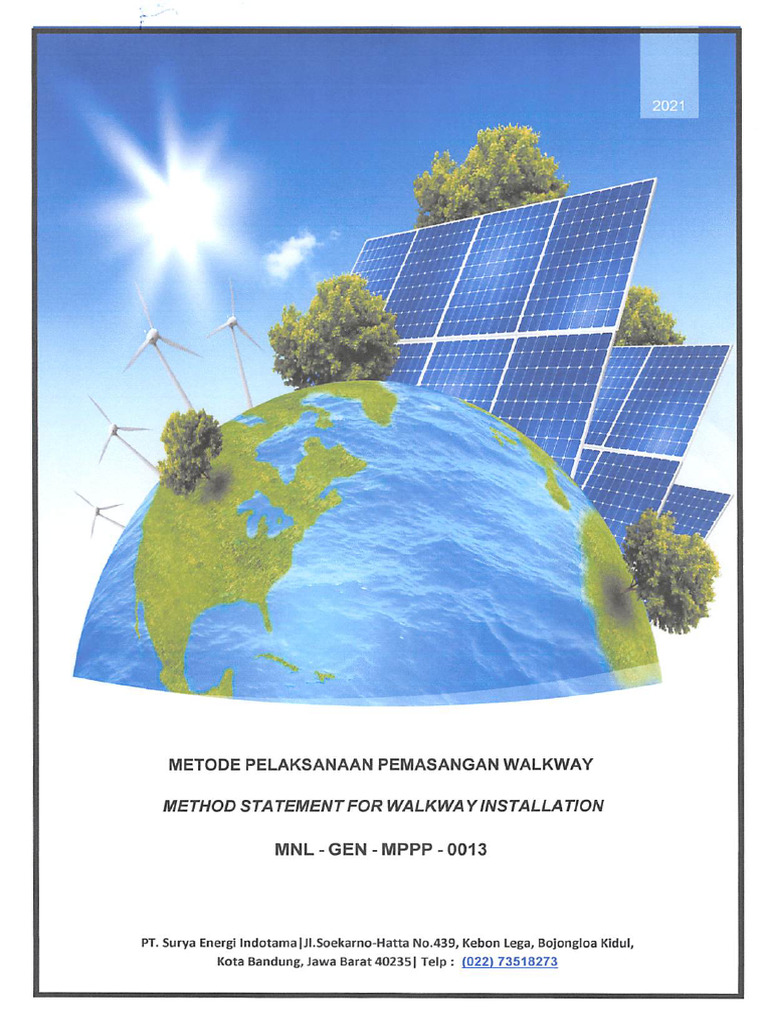 MNL - GEN - MPPP - 0013 - Method Statement For Walkway Installation | PDF