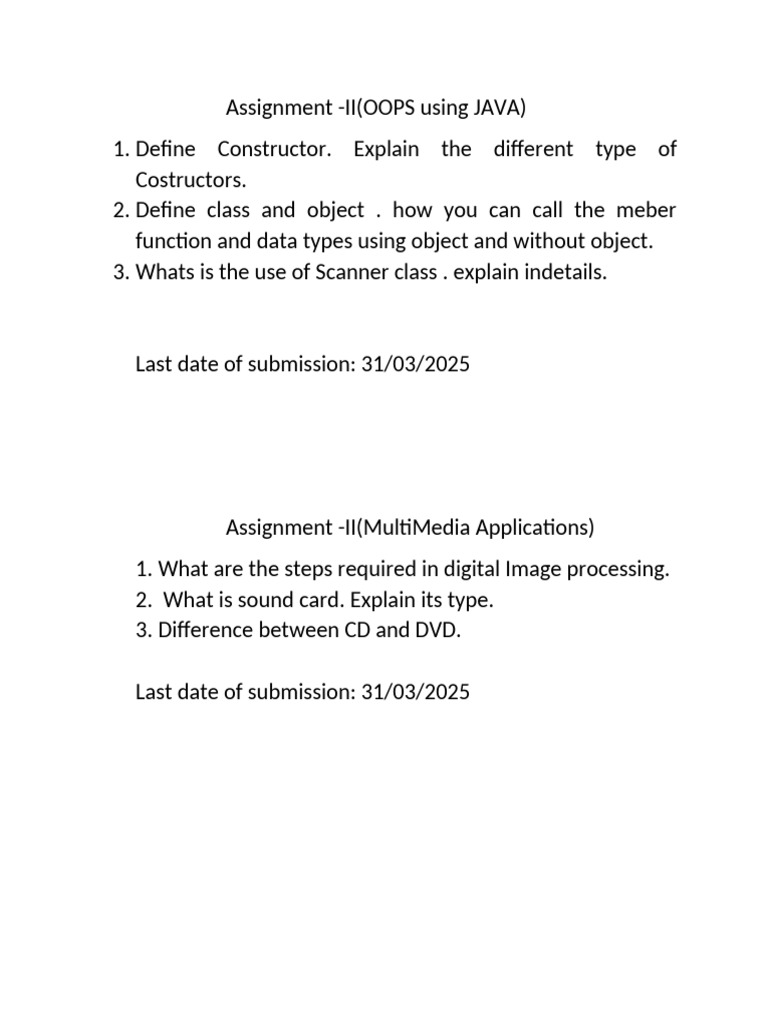 Assignment - II June2025 | PDF