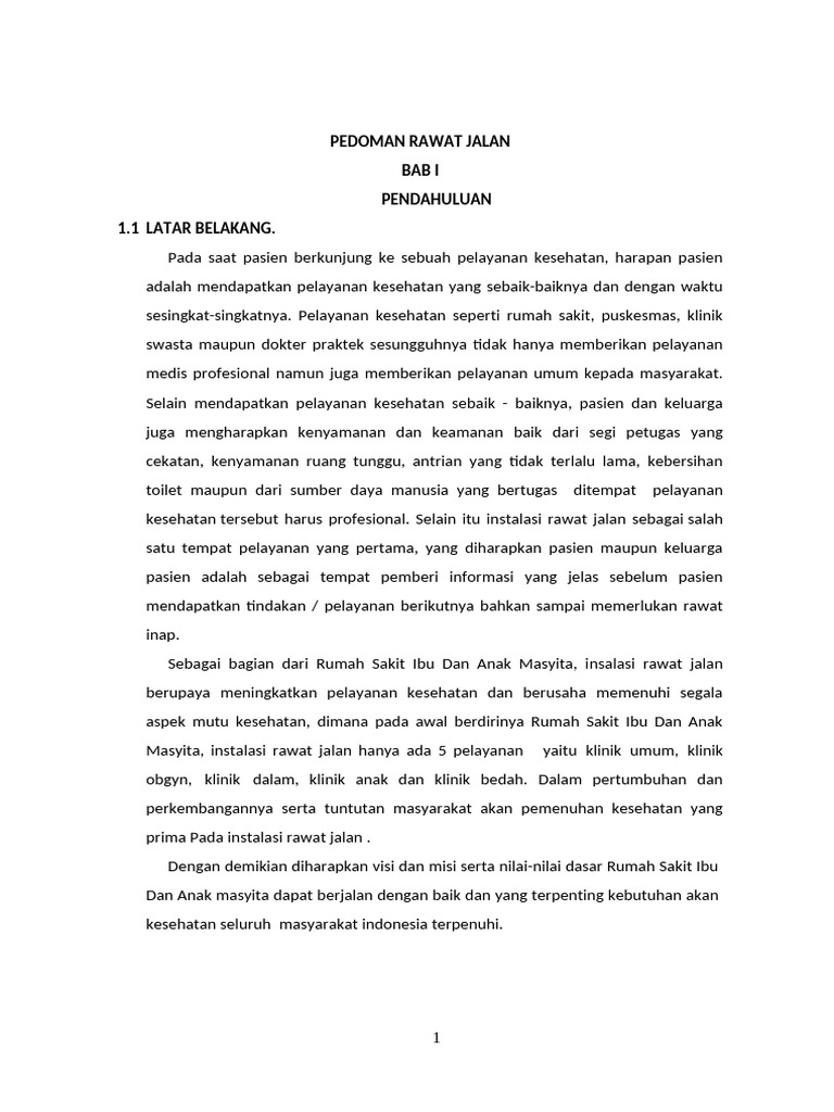Pedoman Rawat Jalan Editan | PDF