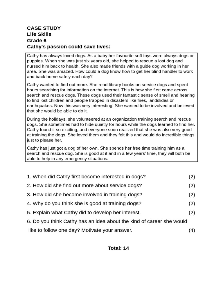 CASE STUDY grade 6 | PDF