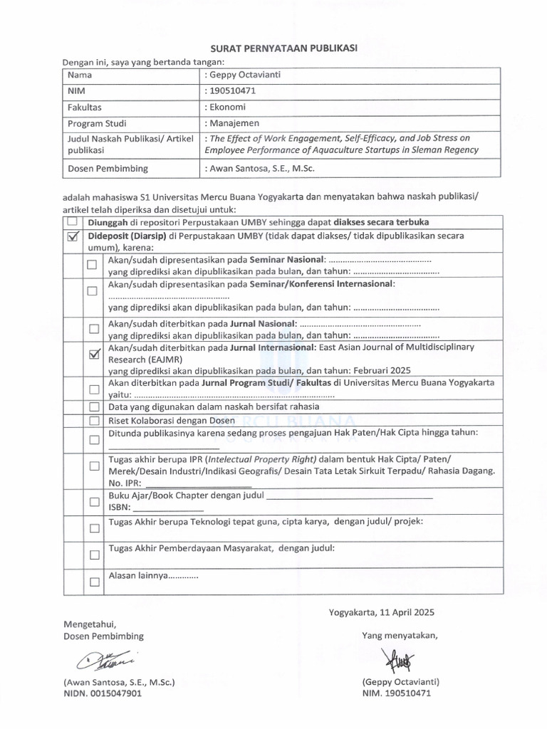 190510471-Surat Pernyataan Publikasi | PDF