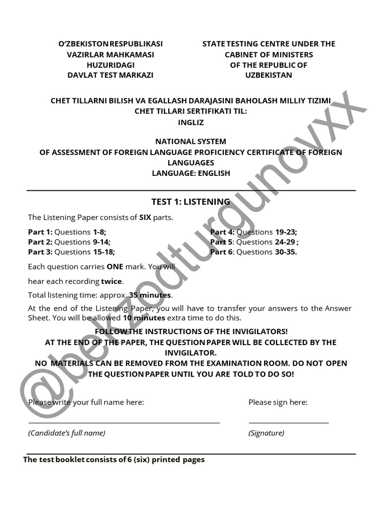 Multilevel Mood Listening Mock Test 1 | PDF | Learning | Human ...