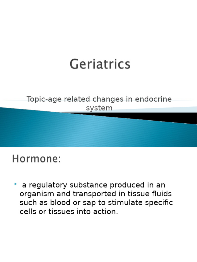 Age-Related Changes in Endocrine System | PDF | Adrenal Gland ...