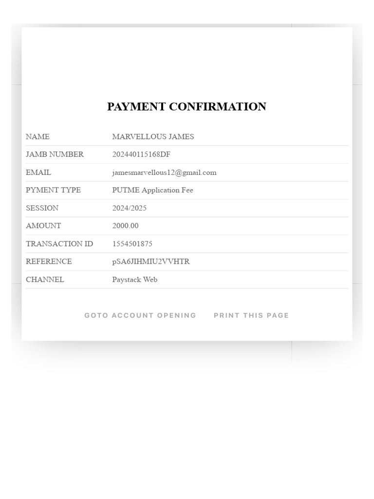Payment Confirmation | PDF