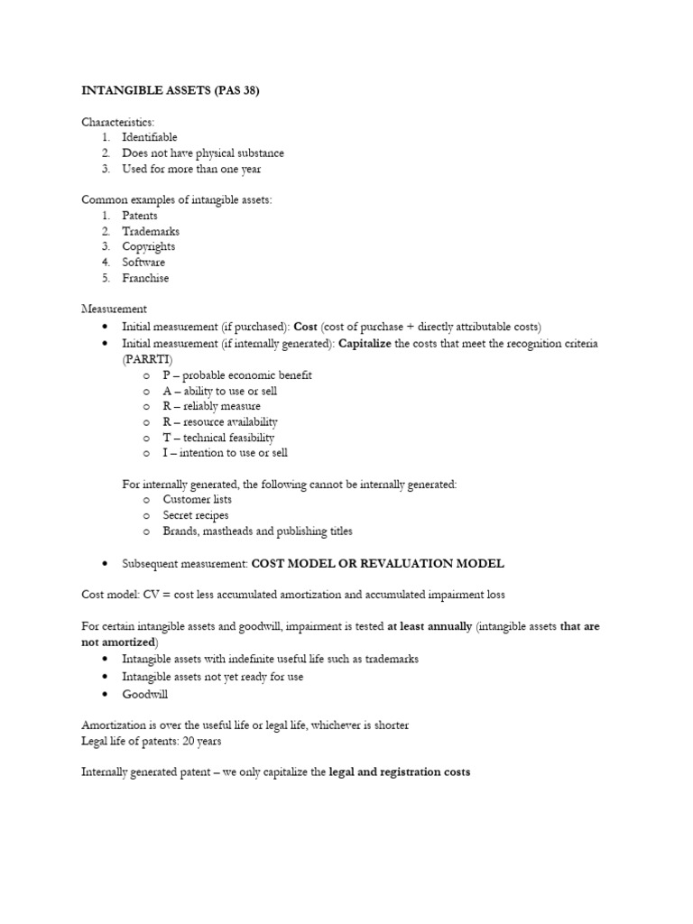 Intangible Assets | PDF