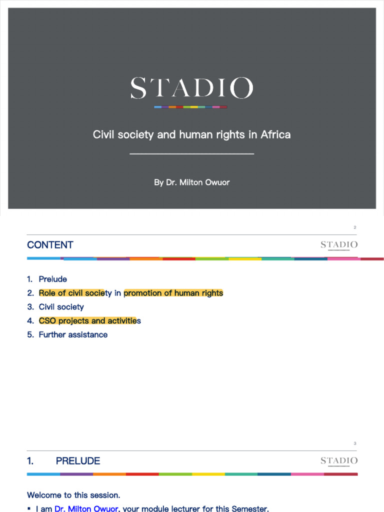 Civil Society and Human Rights in Africa H-1 | PDF | Human Rights ...