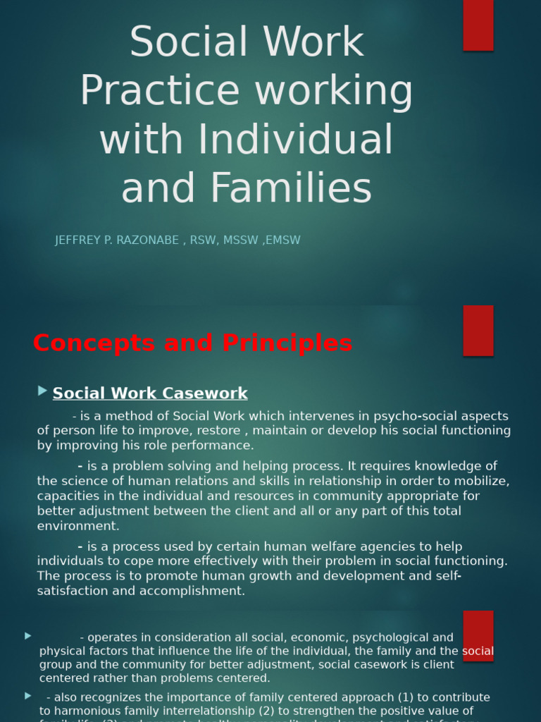 Social Work Casework: Principles & Practices | PDF | Feeling | Adoption