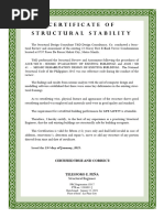 Certificate of Structural Stability | PDF | Law
