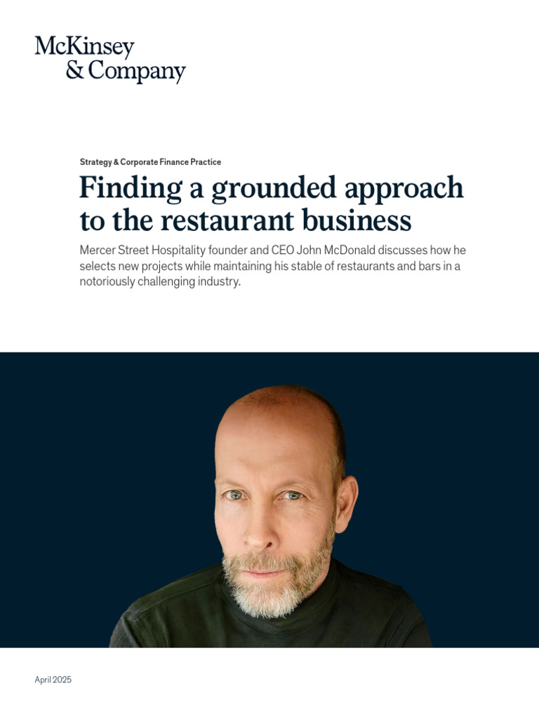 John McDonald on Restaurant Strategy | PDF | Entrepreneurship