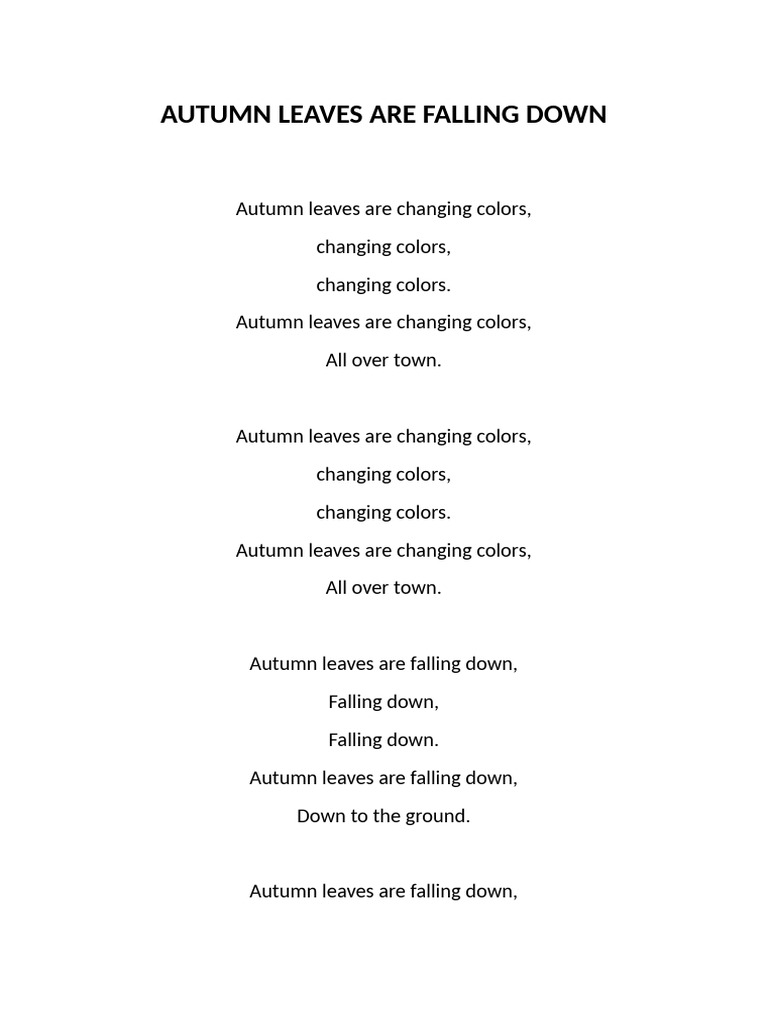 Autumn Leaves: Colors and Fun Activities | PDF