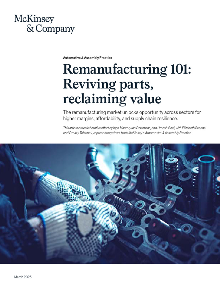 Remanufacturing 101 Reviving Parts Reclaiming Value | PDF | Supply ...