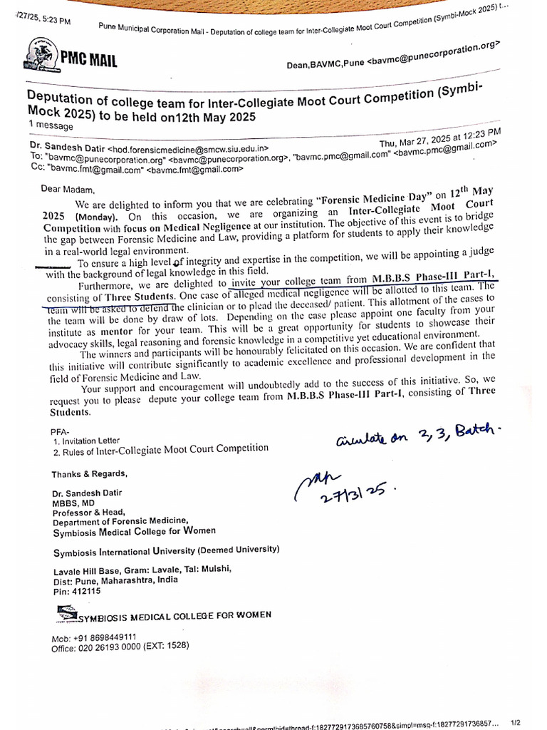 Intercollegiate Moot Court Competition | PDF