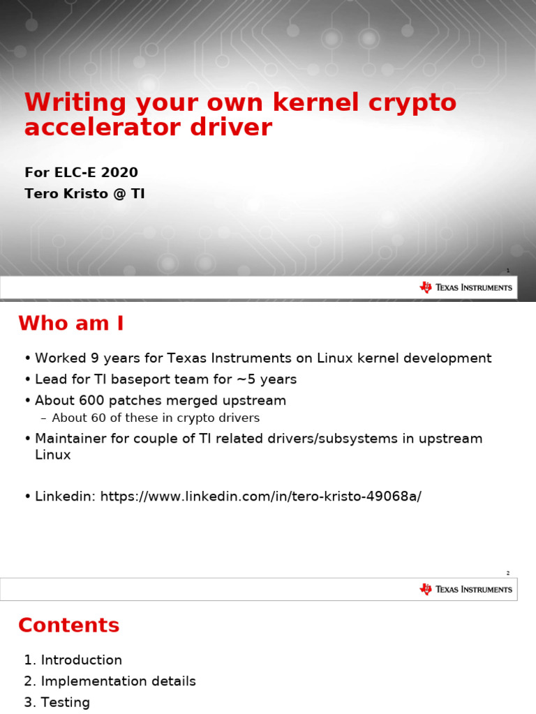 Elce 2020 Writing Crypto Acc Driver | PDF | Cryptography | Public Key Cryptography