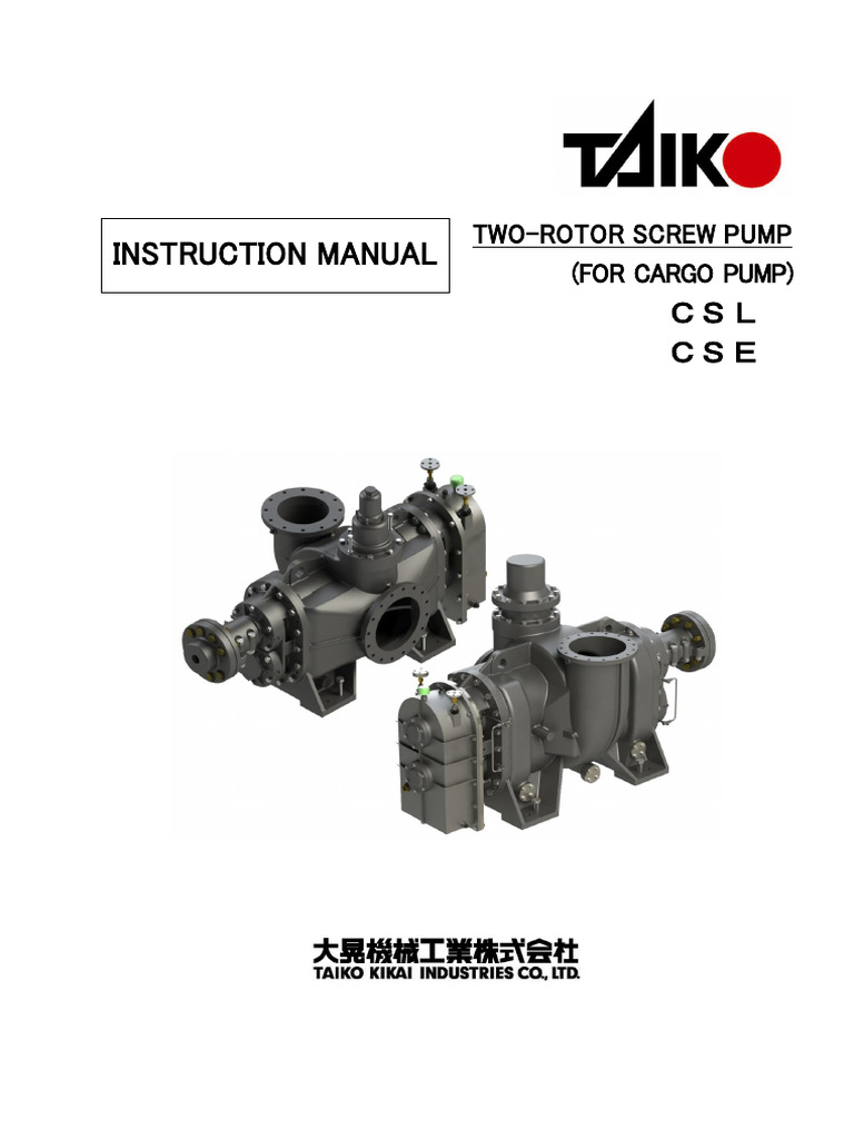 CSL, CSE - Instruction Manual EN (20231227) | PDF | Pump | Valve