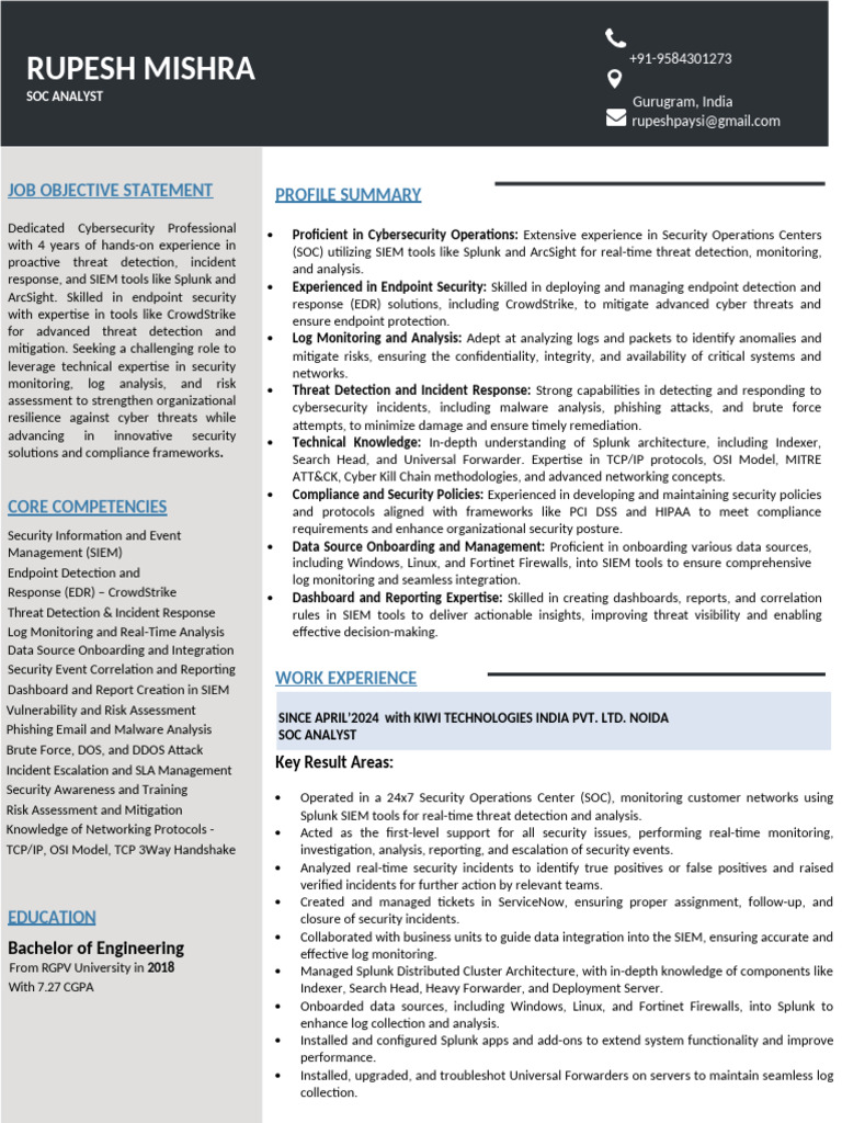 Balasubramanian Resume | PDF | Security | Computer Security