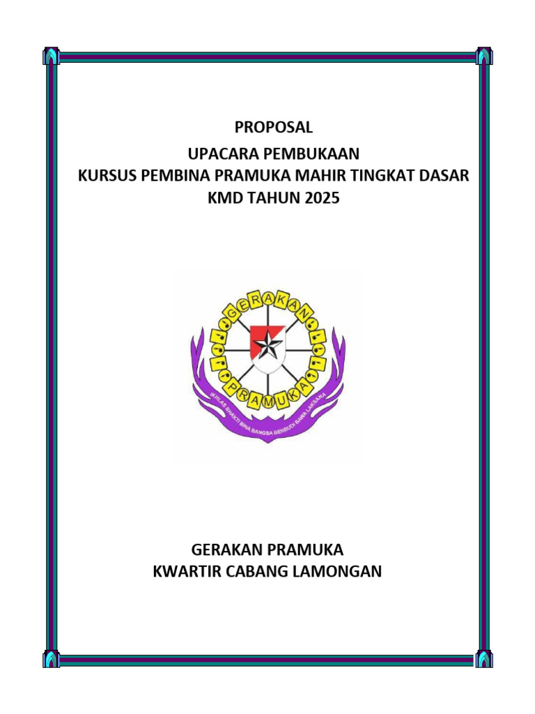 Proposal Pembukaan KMD 2025 | PDF