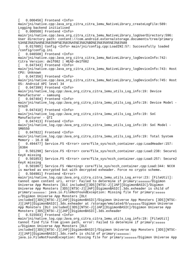 Citra Log.txt.Old | PDF | Computing