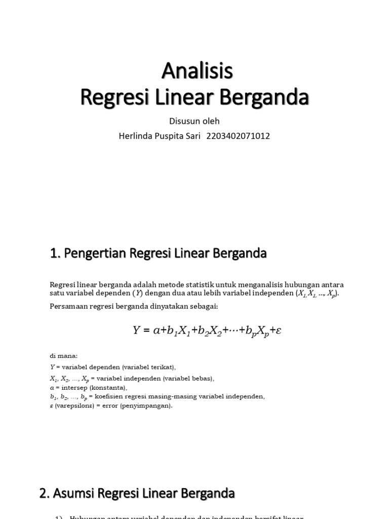 Interpretasi Regresi Linear Berganda | PDF