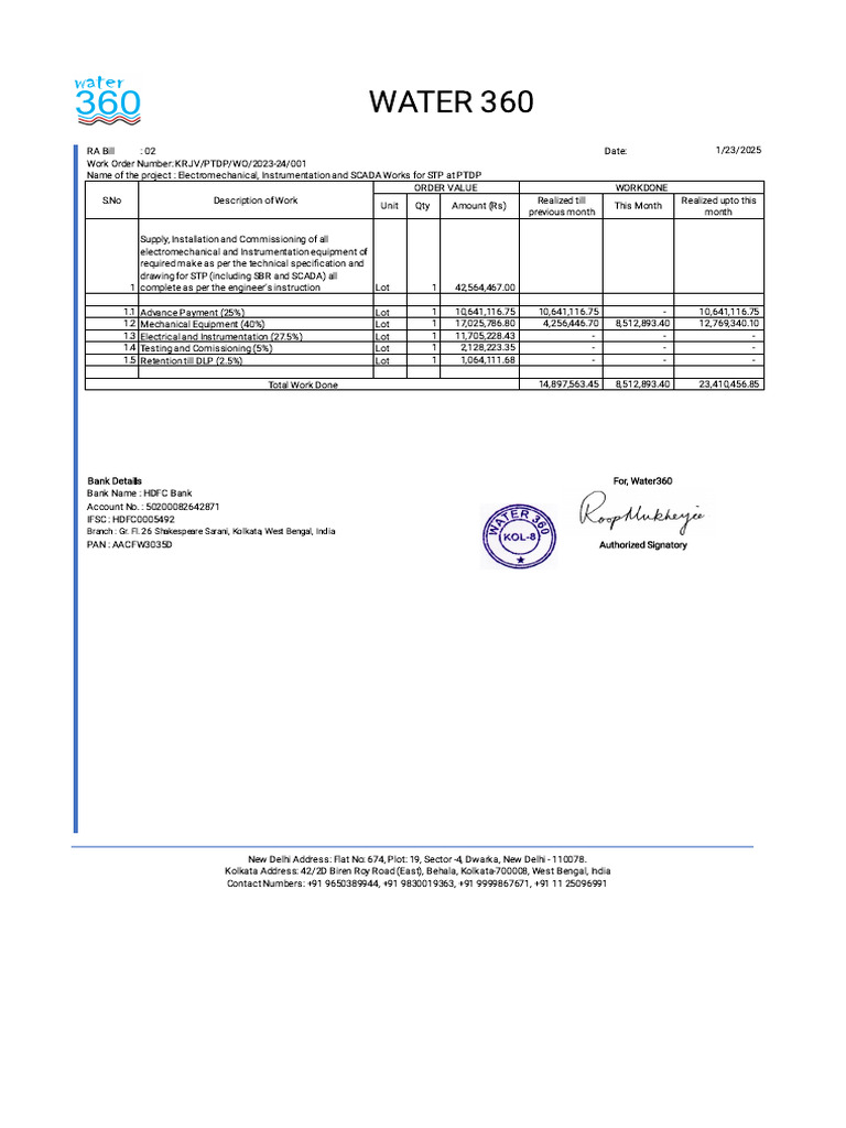 Electromechanical Works for STP Project | PDF