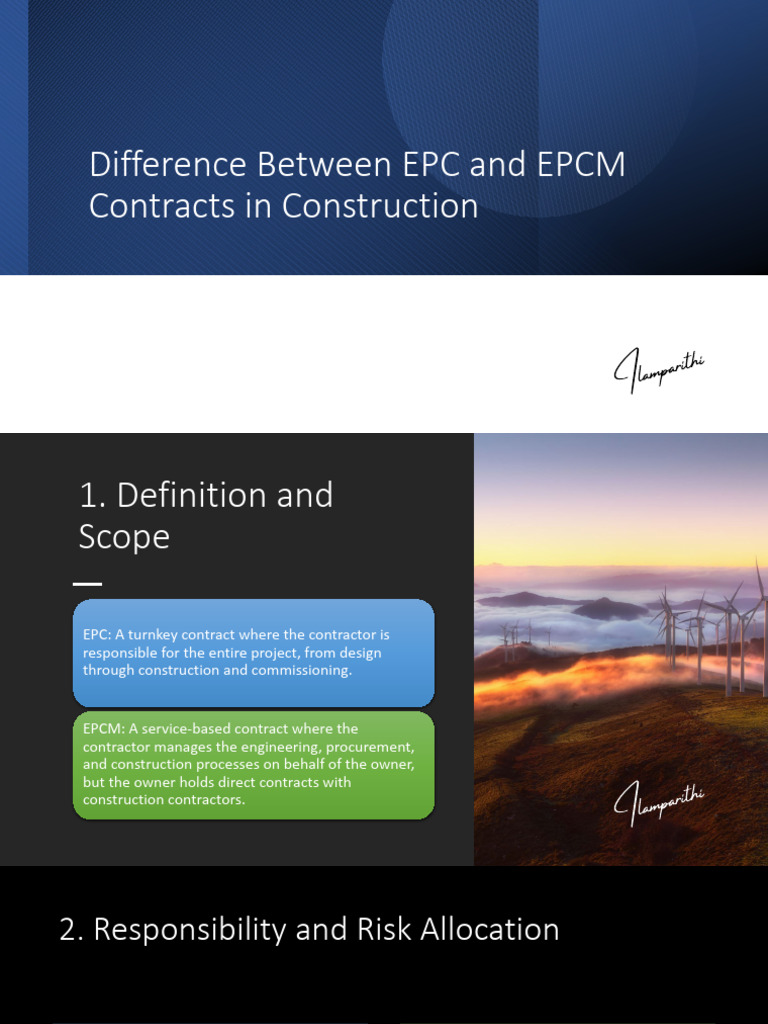 Difference Between EPC and EPCM Contracts in Construction | PDF | Business