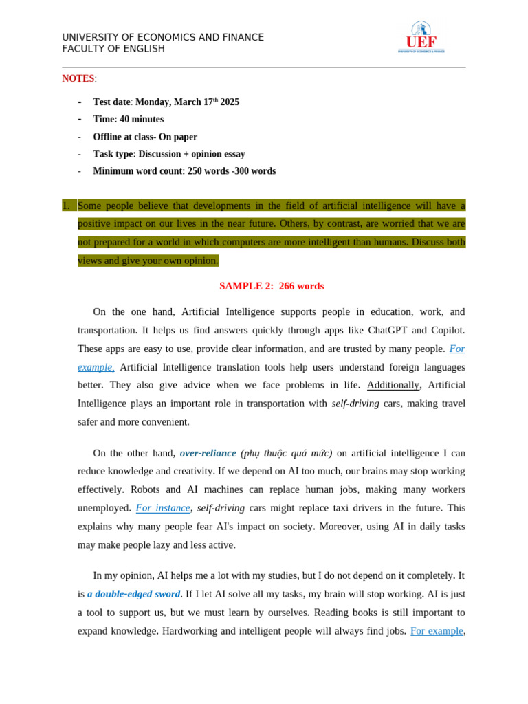 Writing Task 2 Topics | PDF