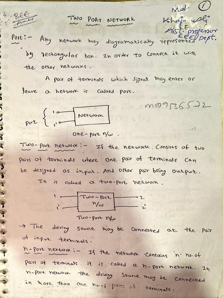 Two Port Networks | PDF