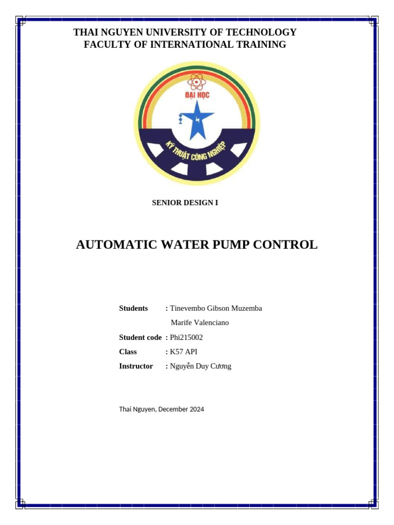 Tinevimbo Muzemba & Marife Valenciano Senior Design 1 | PDF ...