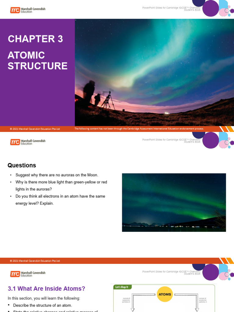 MCE IGCSE Chemistry PPT C03 | PDF | Atoms | Proton