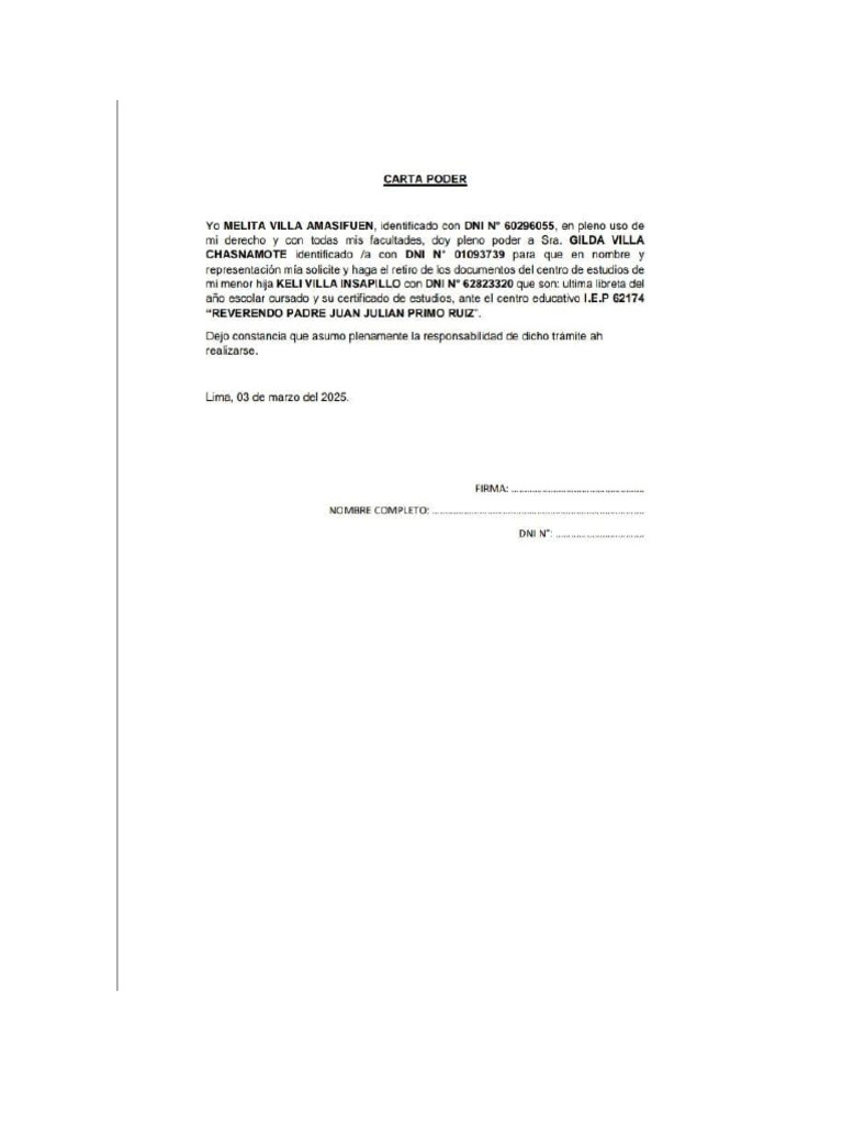 Carta Poder | PDF