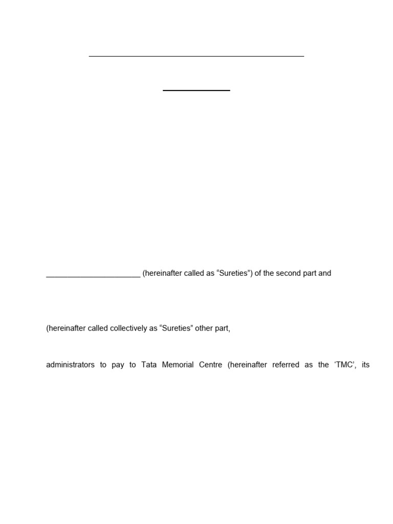 MD Bond Updated-TMC MUMBAI EXECUTION OF BOND PAPER | PDF | Surety | Interest