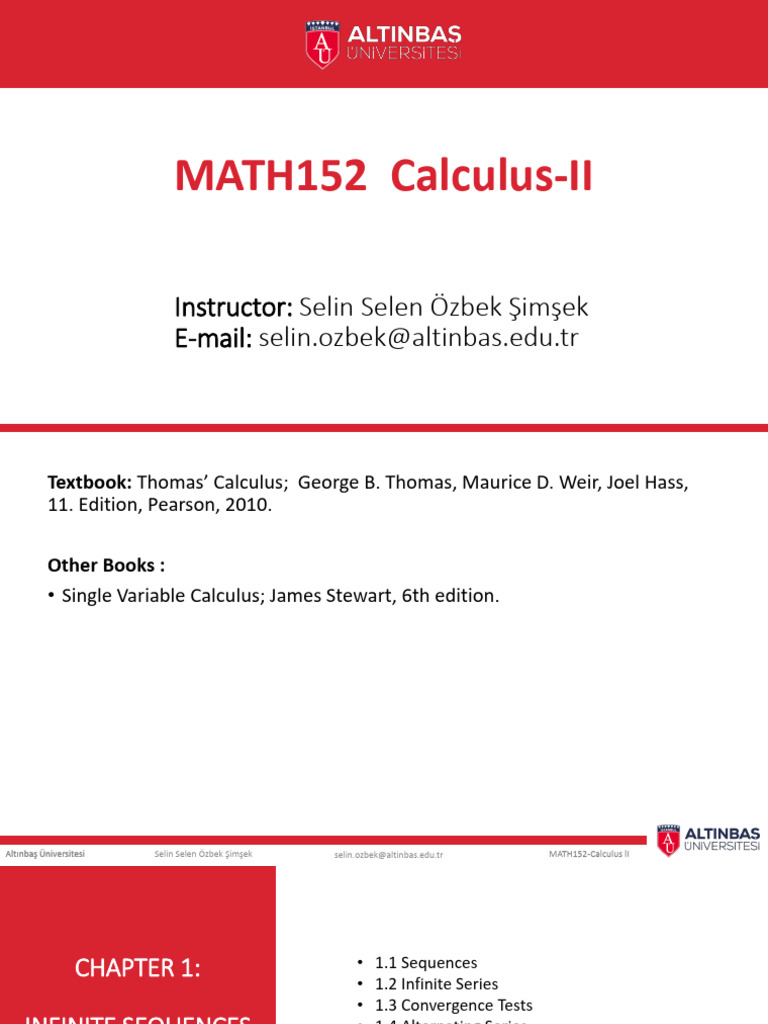 Calculus II-1 (Series) | PDF