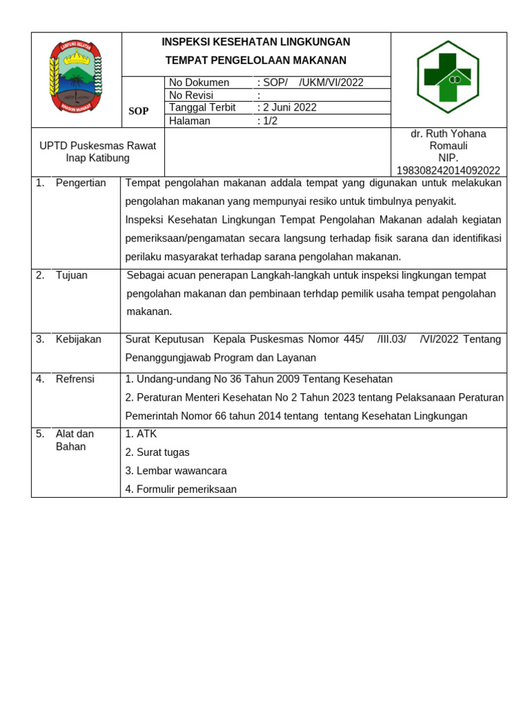 Sop Ikl TPM | PDF