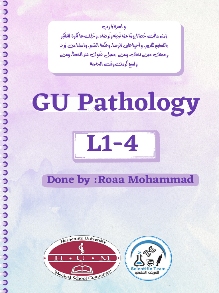 GU Pathology L1 4 Summary | PDF | Urinary Tract Infection | Kidney