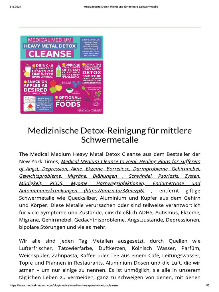 Heavy Metal Detox Cleanse | PDF