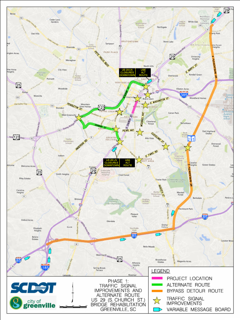 Phase I Construction Alternate Routes Display | PDF