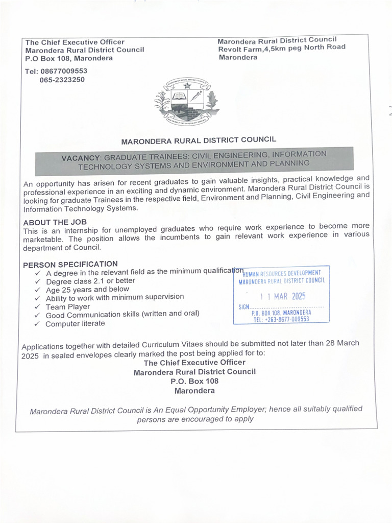 Graduate Trainee Advert | PDF