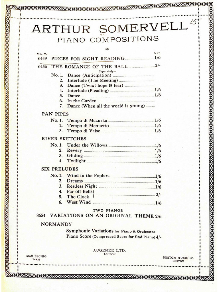 IMSLP882681 PMLP1388516 Somervell Pieces For Sight Reading | PDF ...