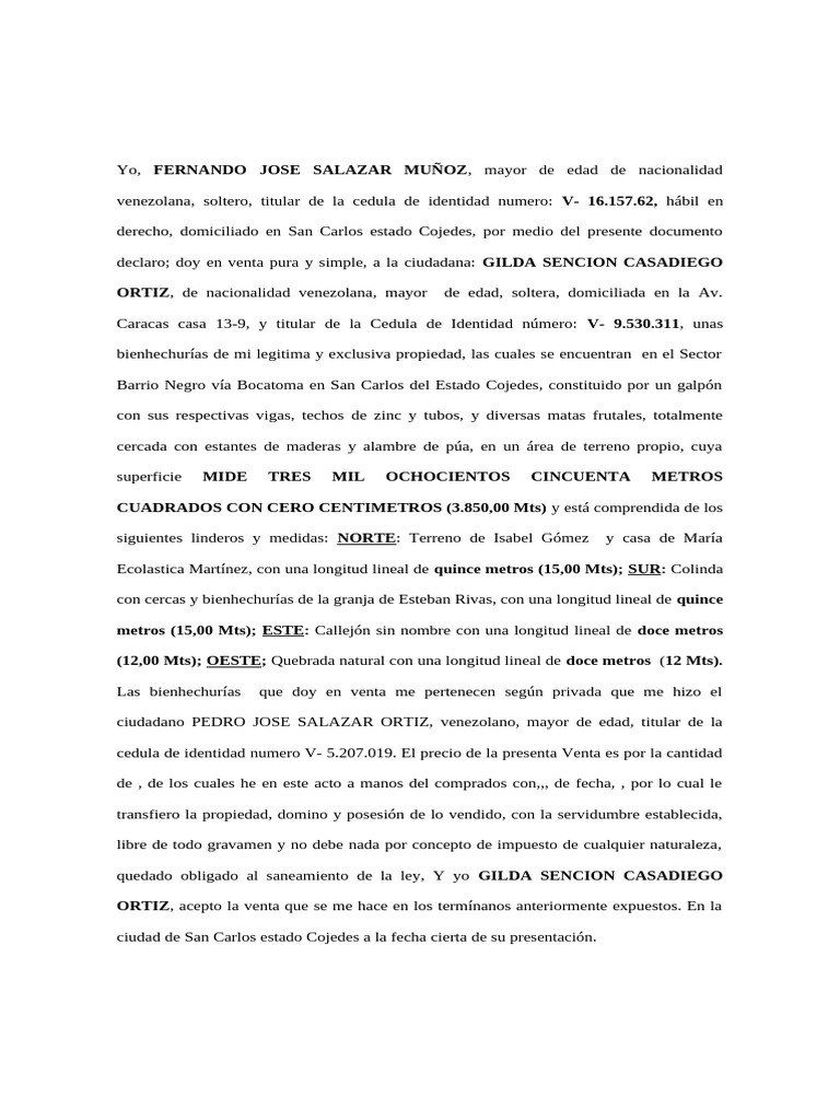 Documento de Venta | PDF