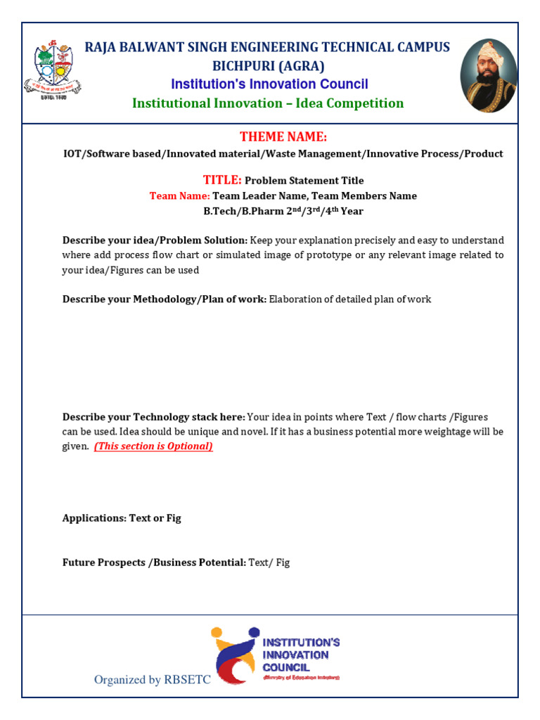 Template - For Poster Competition - IIC | PDF