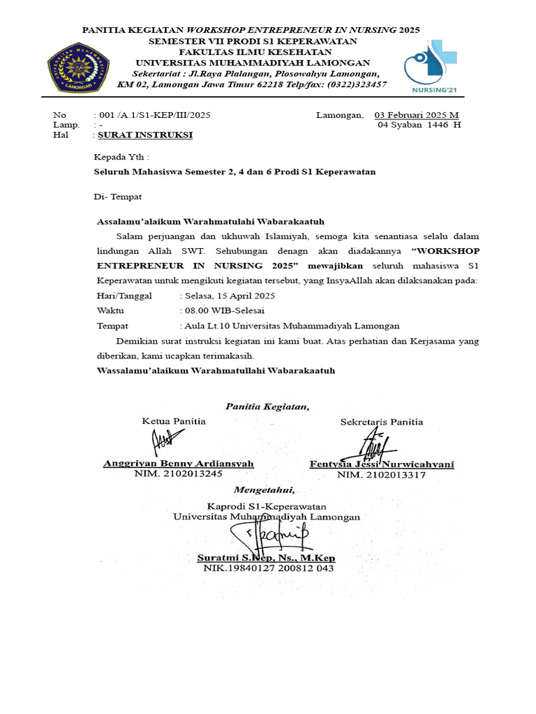 Surat Instruksi | PDF