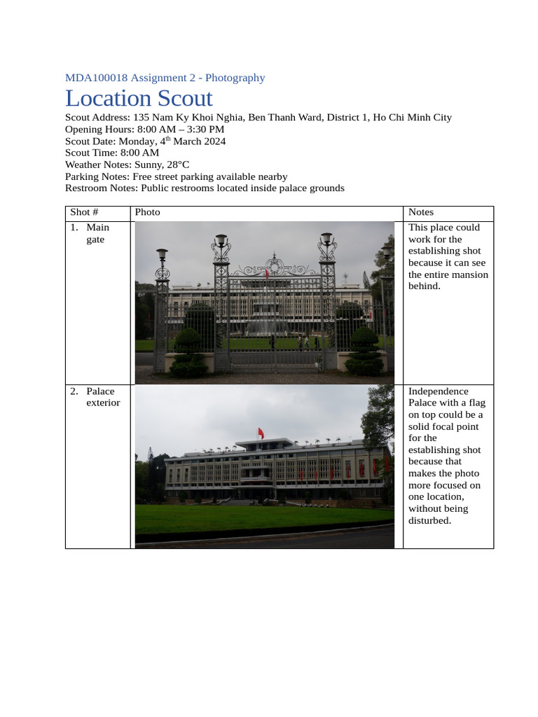 Location Scouting in Ho Chi Minh City | PDF | Vietnam War | Vietnamese ...