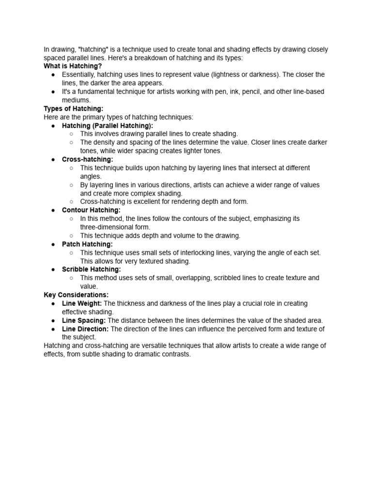 Hatching in Drawing and Its Type | PDF