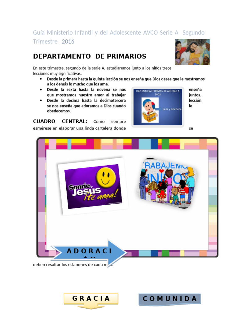 Guía Ministerio Infantil y Del Adolescente AVCO Serie A Segundo ...