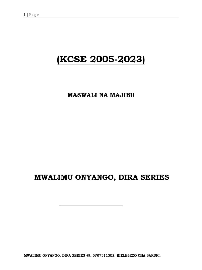 Kcse Sarufi New | PDF