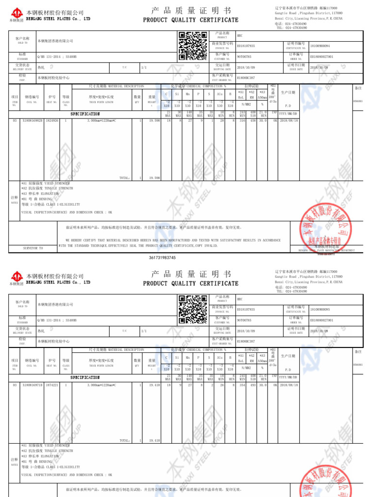 MTC of Ss400b | PDF