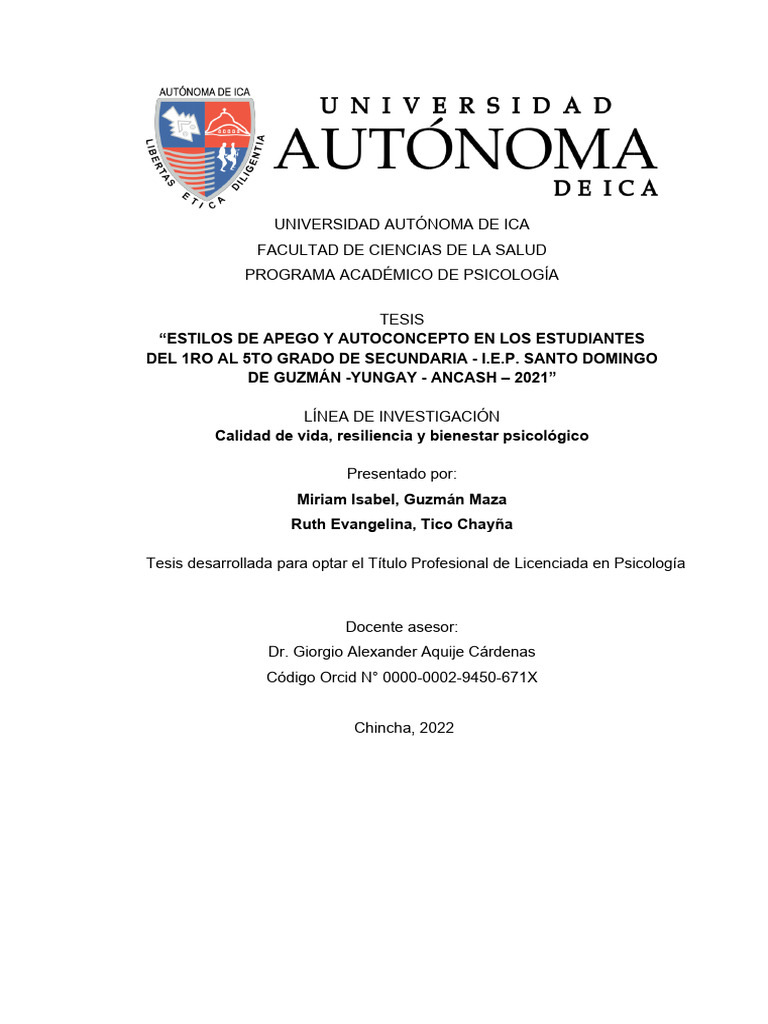 Httpsrepositorio Autonomadeica Edu Pebitstream20 500 14441185134295 PDF | PDF | Teoría de apego ...