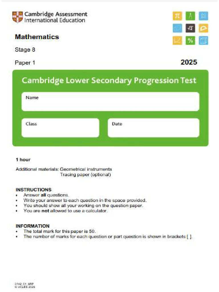 Math Paper 1 | PDF