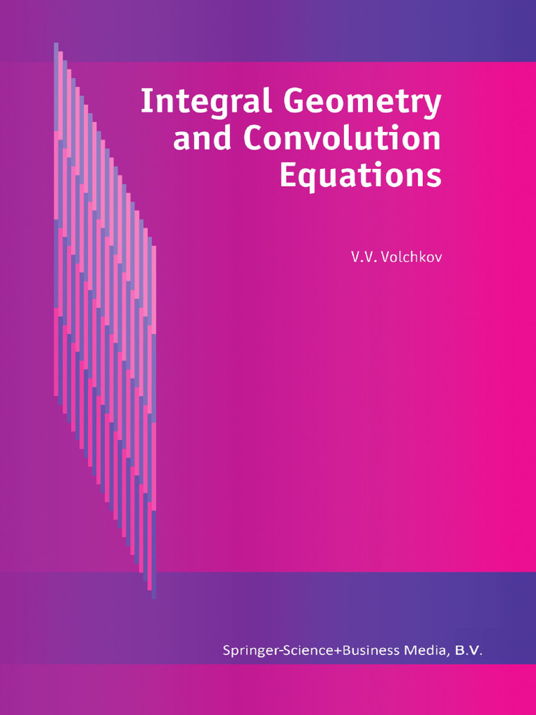 B Integral Geometry And Convolution Equations Pdf Fourier